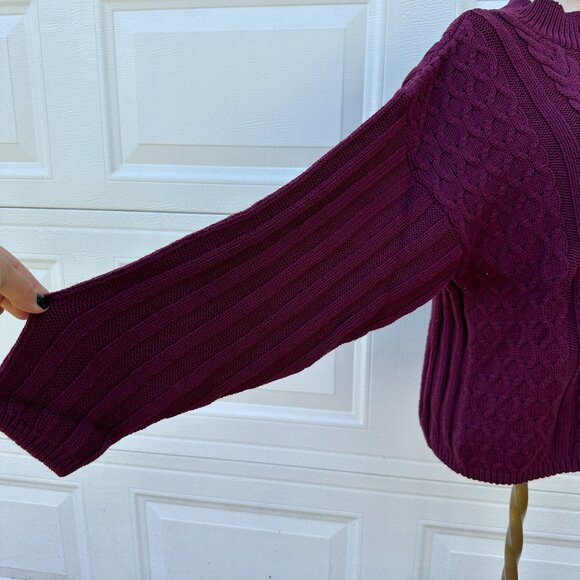 Orvis | Sweaters | Vintage Purple Plum Knit Orvis Plum Cotton Sweater Top Large Oversized ...